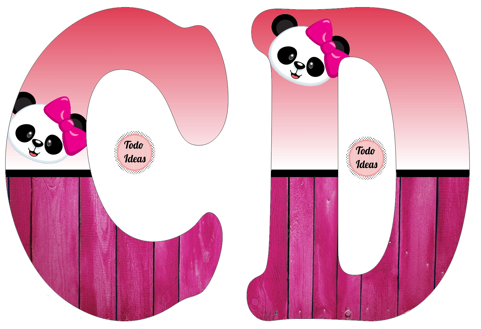 BLOG TODO IDEAS Y MAMI ES DIVERTIDA: ABECEDARIO PANDAS NIÑO Y NIÑA