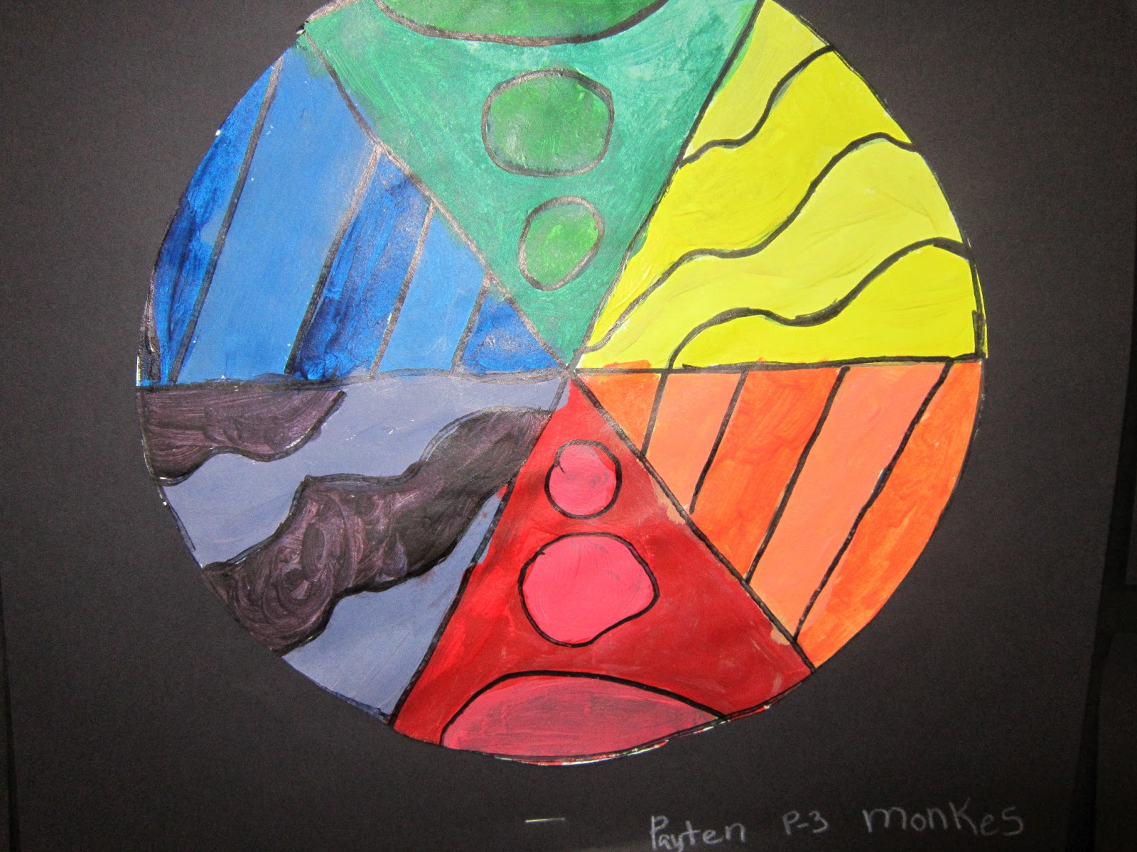 the creARTtivity spot: 3rd Grade Symmetrical Color Wheels