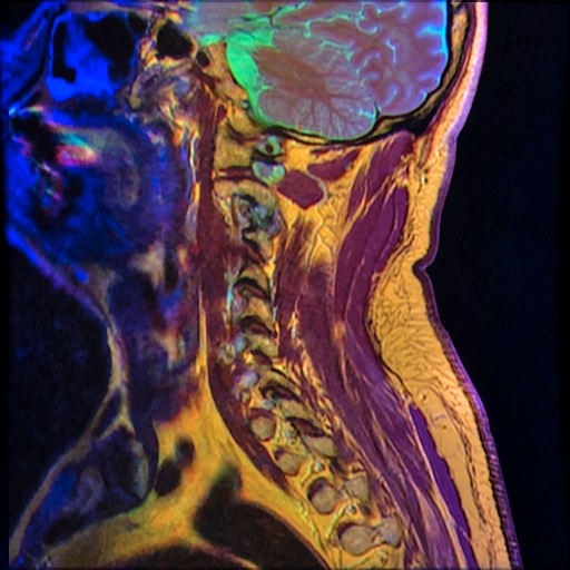 Nevit's blog: Color MRI of the Cervical verterbrae