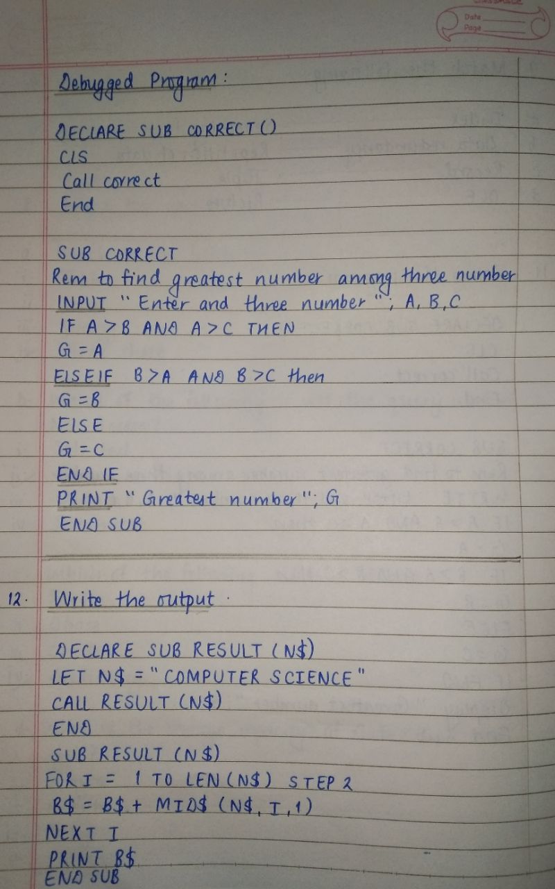 Qbasic Programming Solutions And Slc See Computer Science Questions Solved See Computer 2229