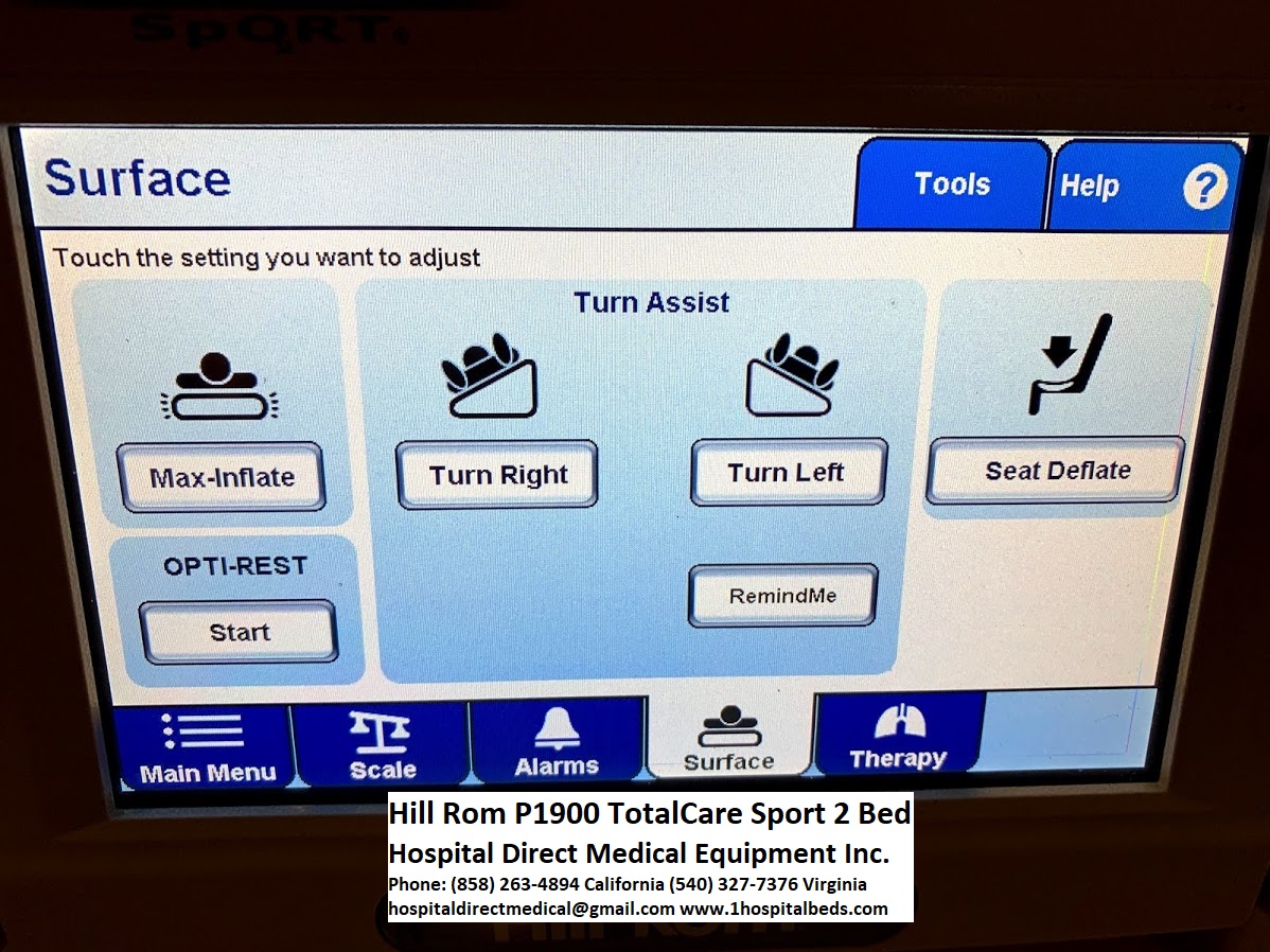Refurbished Hill Rom TotalCare Sport Connect 2 Hospital Bed