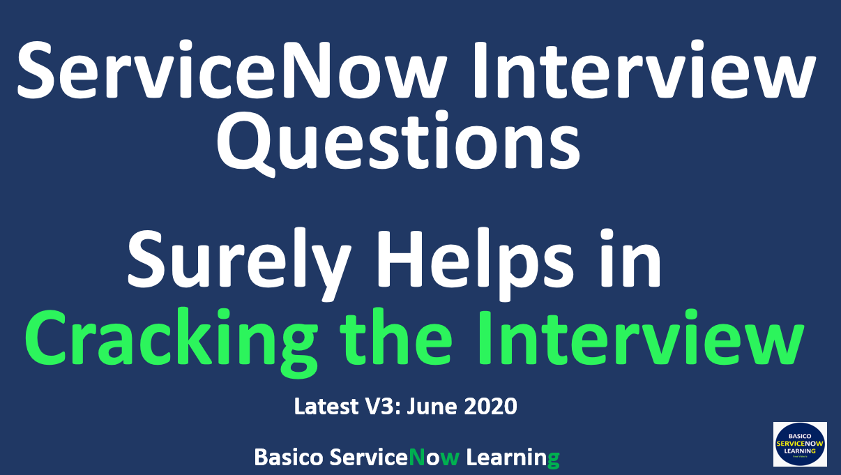 Help To Crack ServiceNow Interview Interview Questions On ServiceNow BasicoService NowLearning help-to-crack-servicenow-interview-interview-questions-on-servicenow-basicoservice-nowlearning