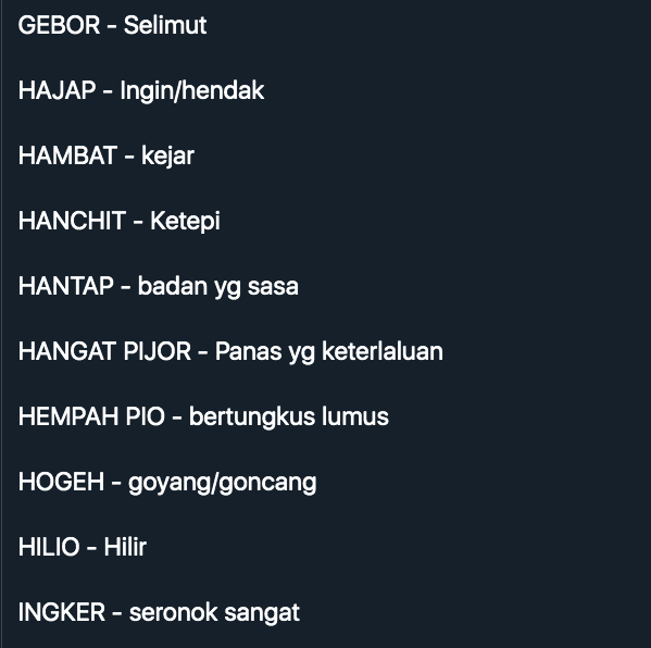 100 Perkataan Bahasa Perak Belajar Dulu Senang Nanti Kalau Dapat Calon ...