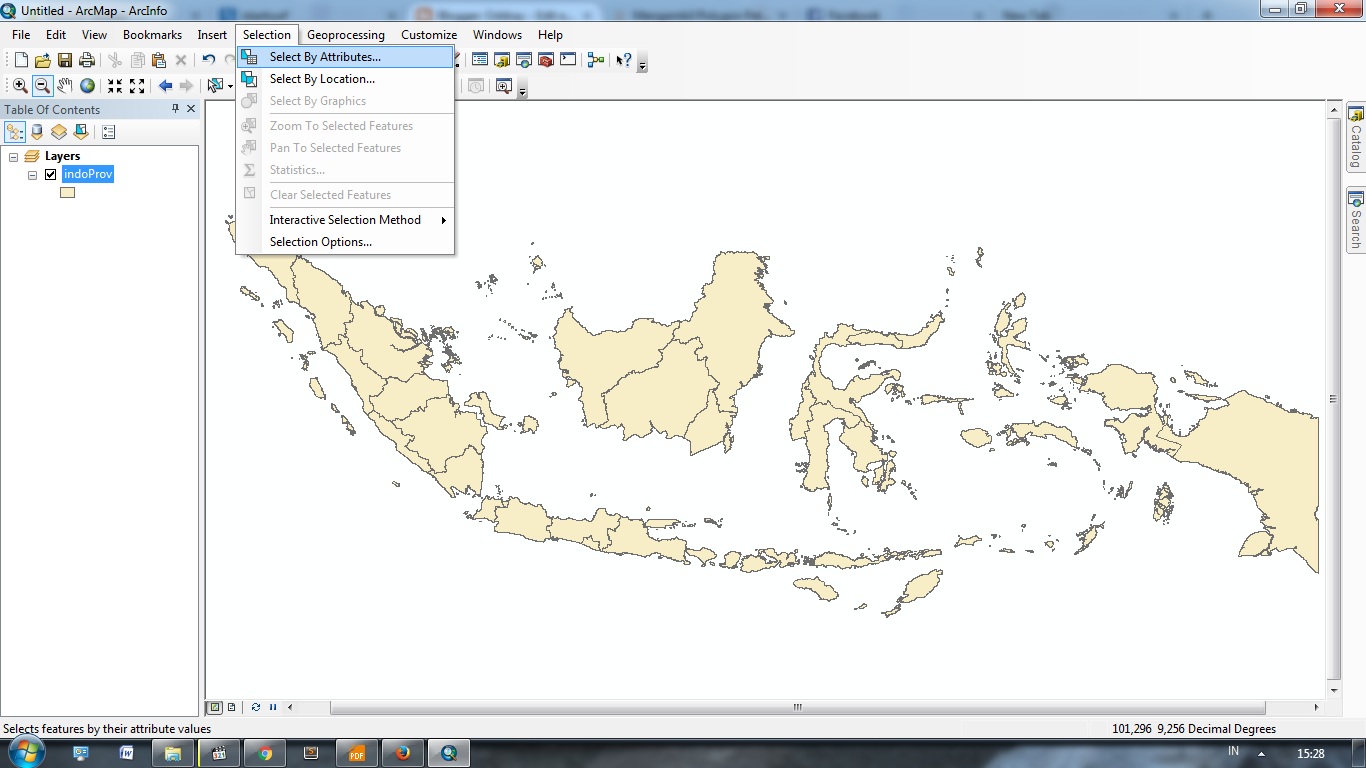 Mengambil Polygon Peta dan Disimpan ke Shapefile Baru (Tutorial ArcGIS ...