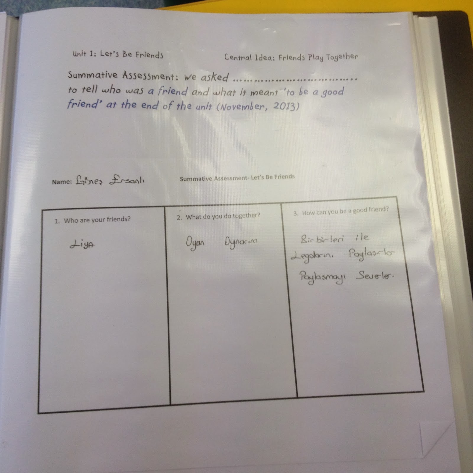 Portfolios in Kindergarten: learning stories