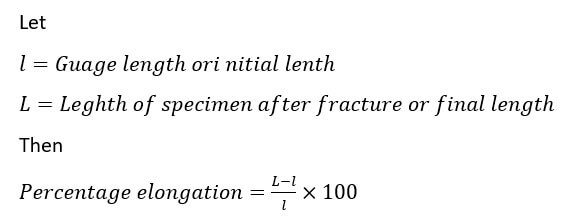 percentage elongation equation