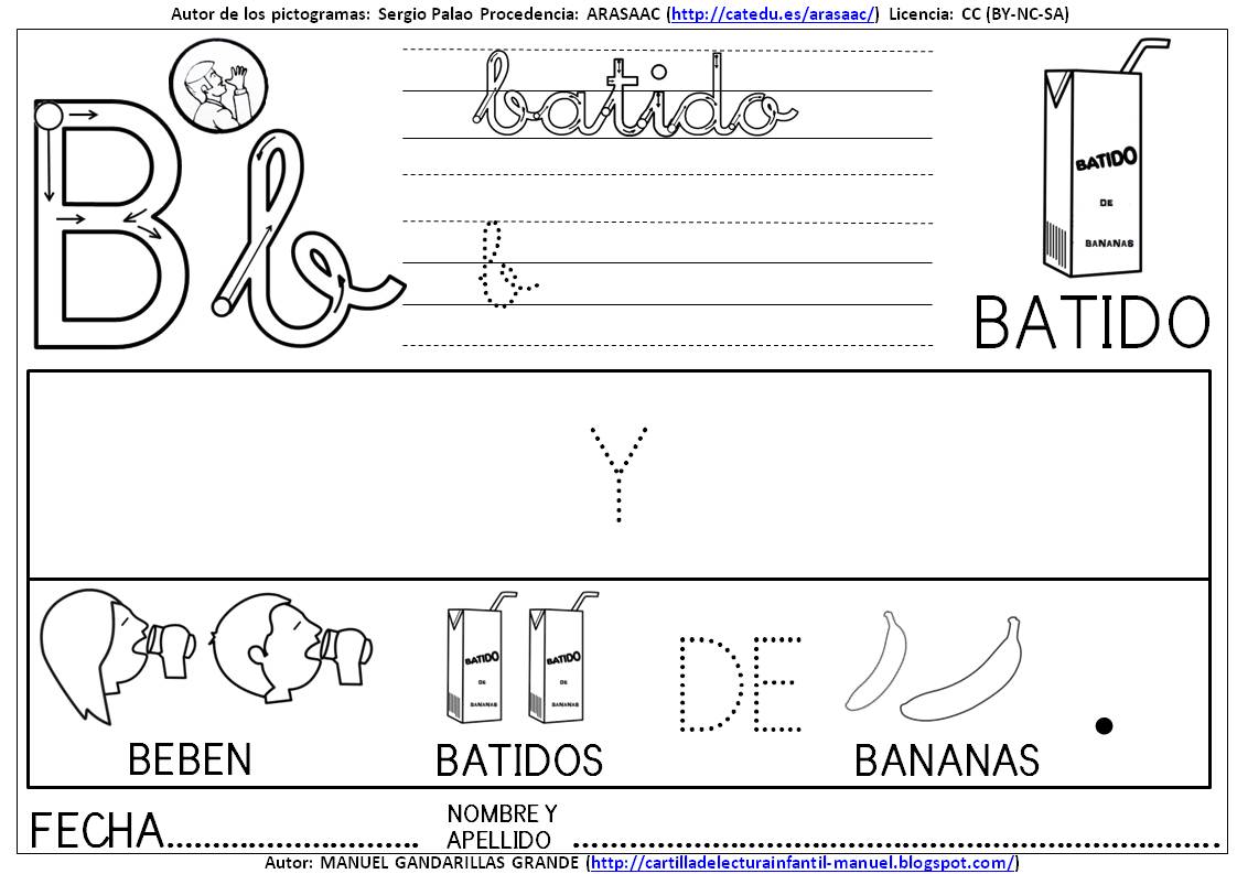 CARTILLA DE LECTURA INFANTIL : 10 LETRA B b FICHAS ADIVINANZA