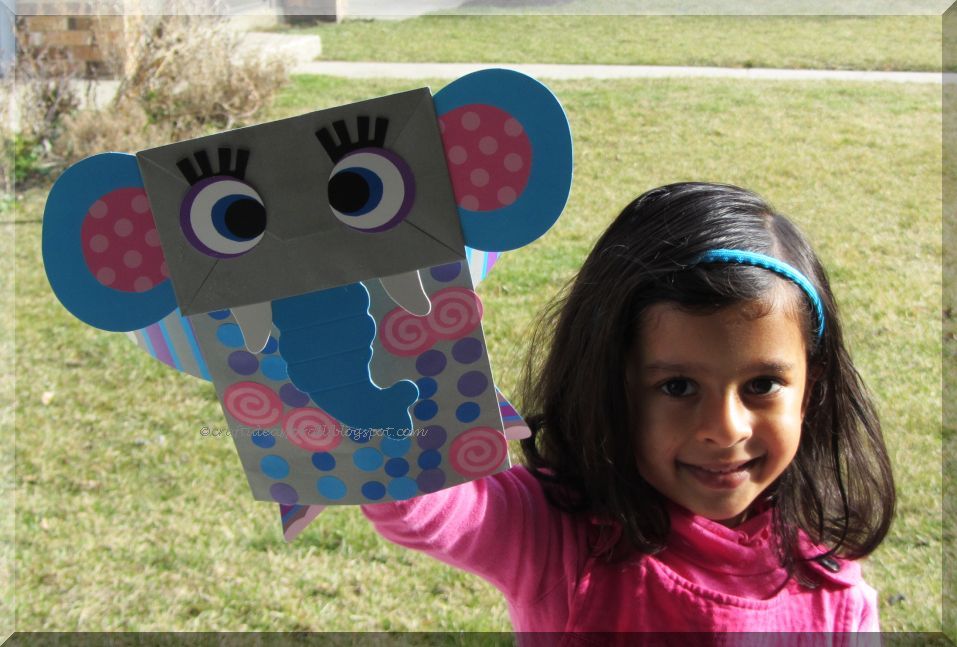 Craft Ideas for all: Dumbo the Elephant lunch bag craft for preschoolers