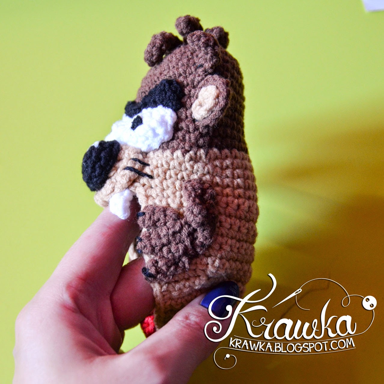 Krawka: Tasmanian Devil TAZ - baby booties PATTERN