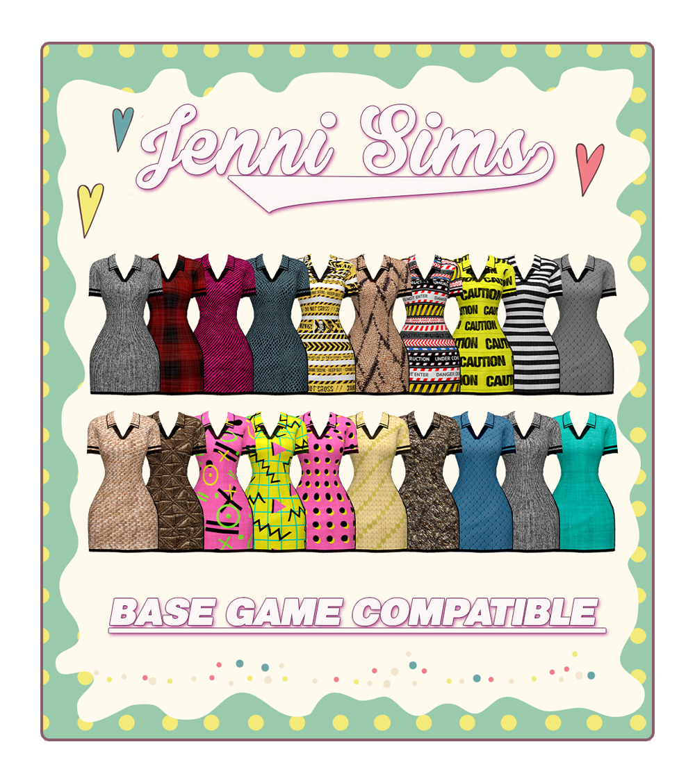 BASE GAME COMPATIBLE DRESS JenniSims base-game-compatible-dress-jennisims