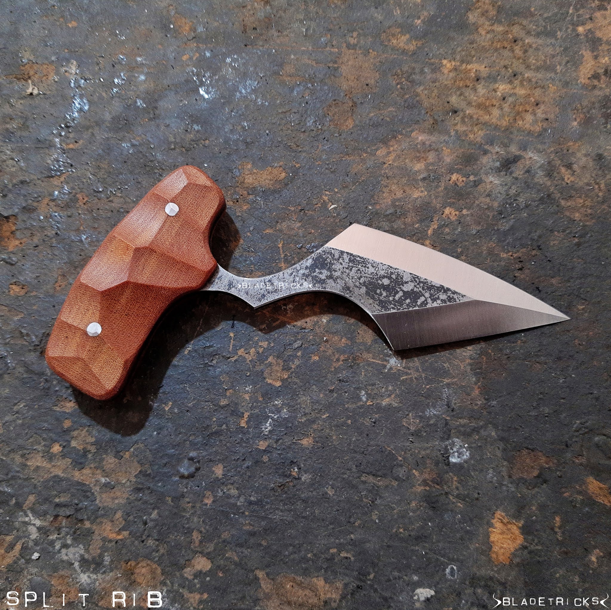 BLADETRICKS: CUSTOM MADE SPLITTER - HANDMADE PUSH DAGGER BY KNIFE MAKER ...