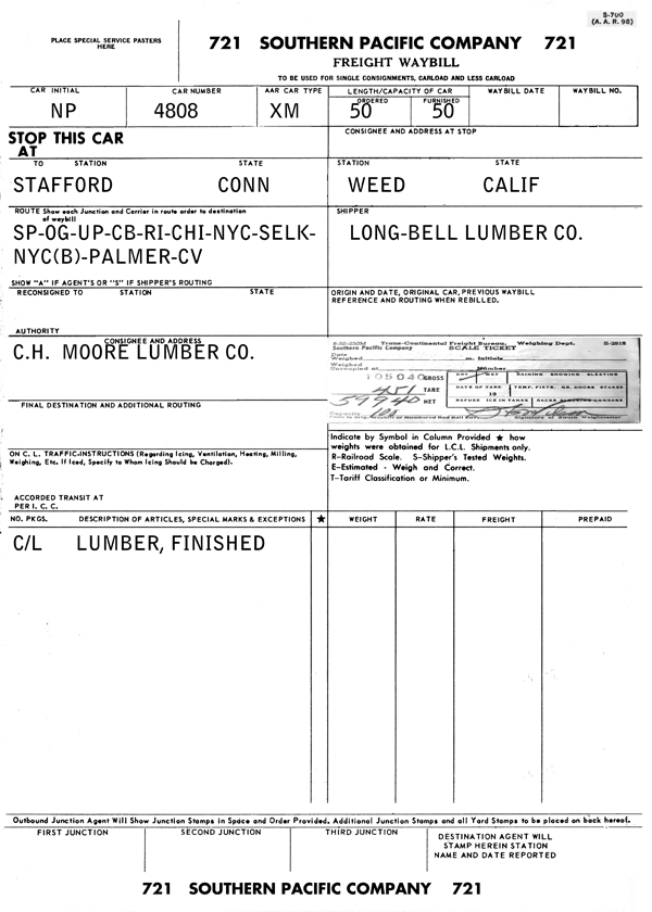 modeling the SP: Waybills, Part 84: weigh slips