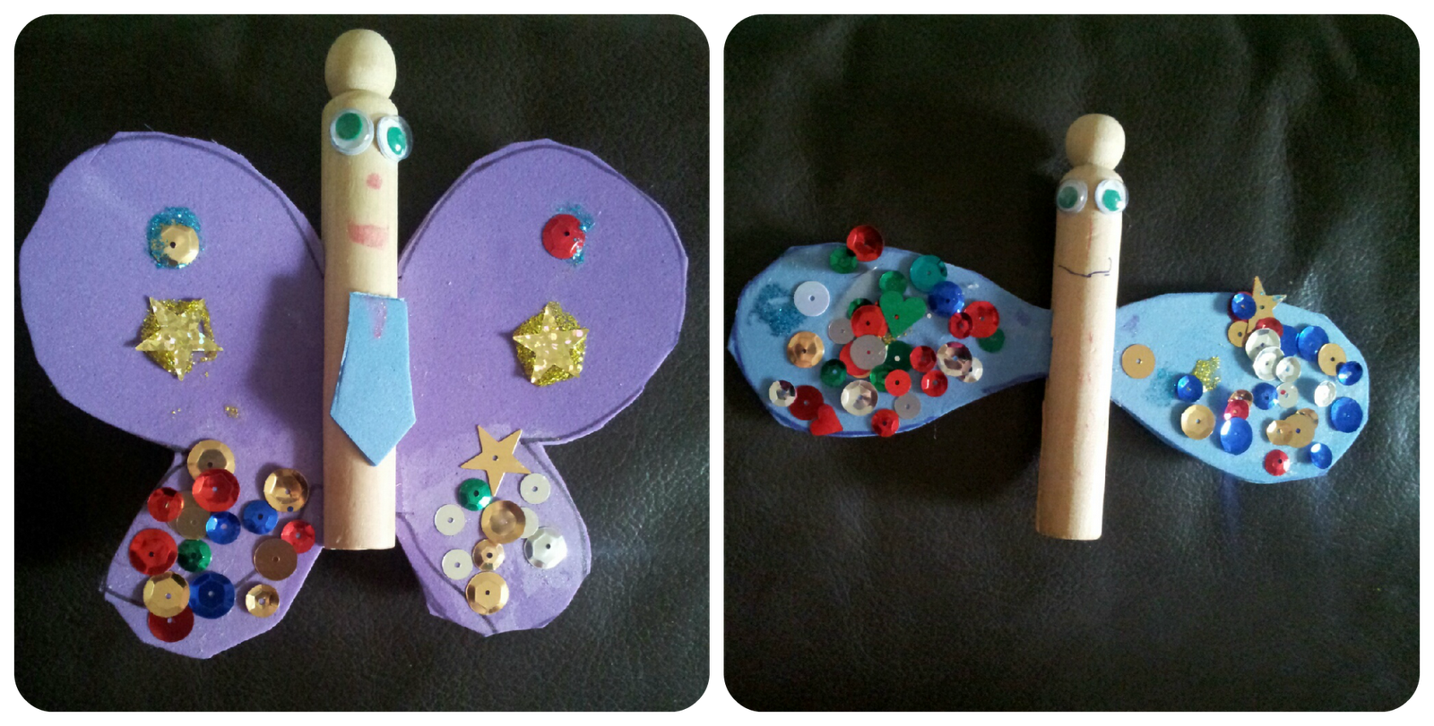 Mini Mess - Dolly peg butterflies | The Mini Mes and Me