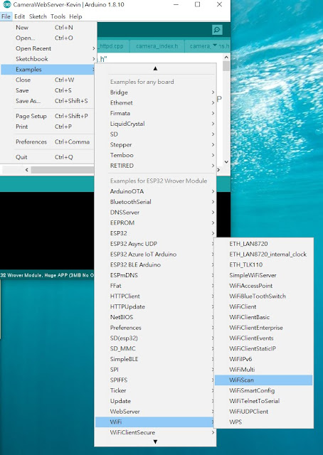 Arduino ESP32-CAM for video stream notebook
