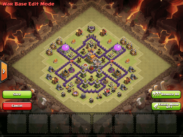 Teknik Dan Strategi Cara Menyusun War Base TH 7 Terkuat COC | Tutorial Blog