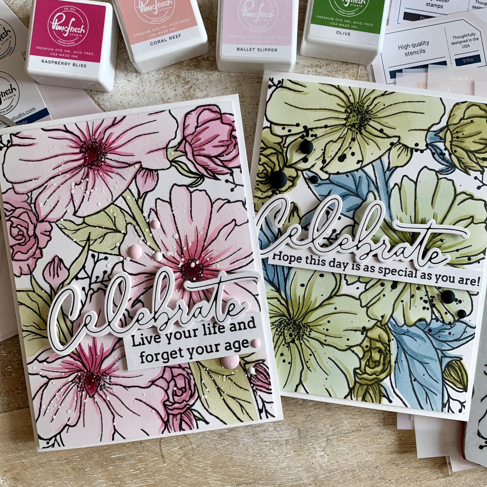 Papierliebelei: Pinkfresh Studio March 2021 Cling Stamp, Stencil, Die ...