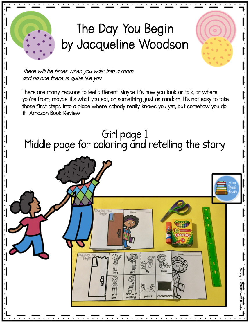 THE DAY YOU BEGIN BOOK CRAFT ~ Book Units by Lynn