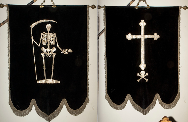 Funerary Processional Banners with Memento Mori ~ Liturgical Arts Journal