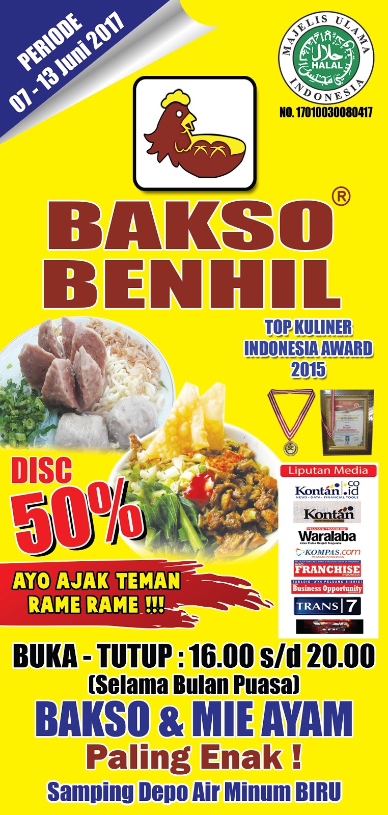Contoh Brosur Promosi Bakso