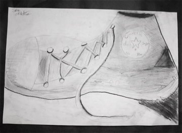 Art Project Girl: Shaded Shoes. . . and the sock hop.