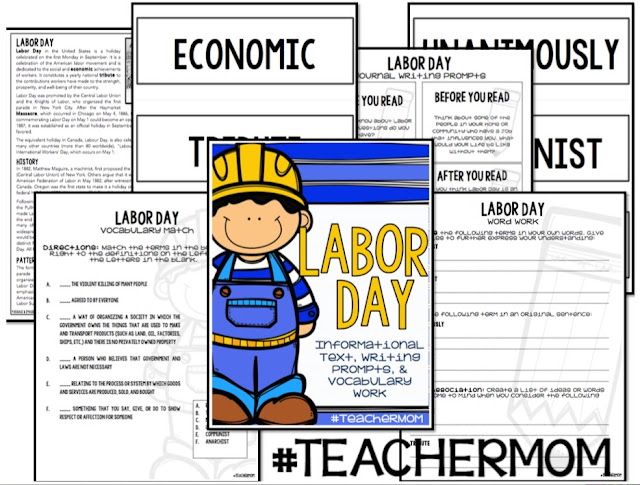 Social Sunday: Labor Day Journal Writing Packet | Buck & Chuck