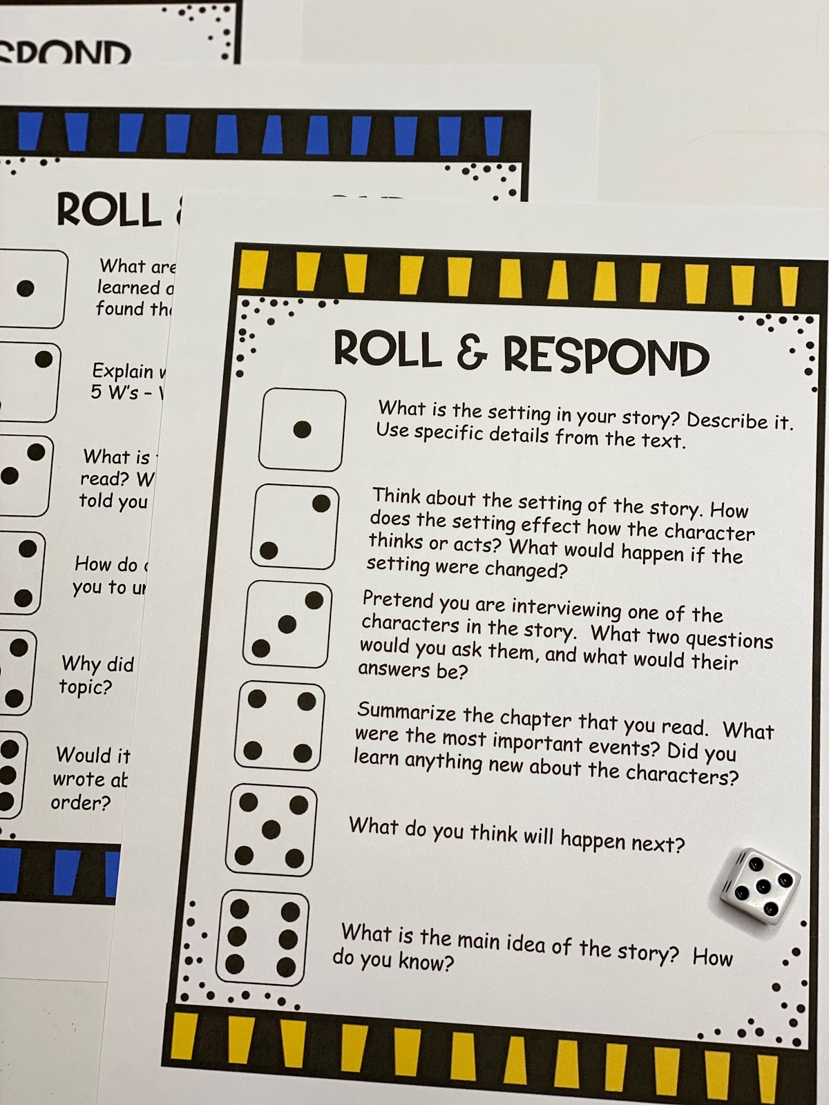 An Apple For The Teacher: Roll and Retell - Building Summarizing ...