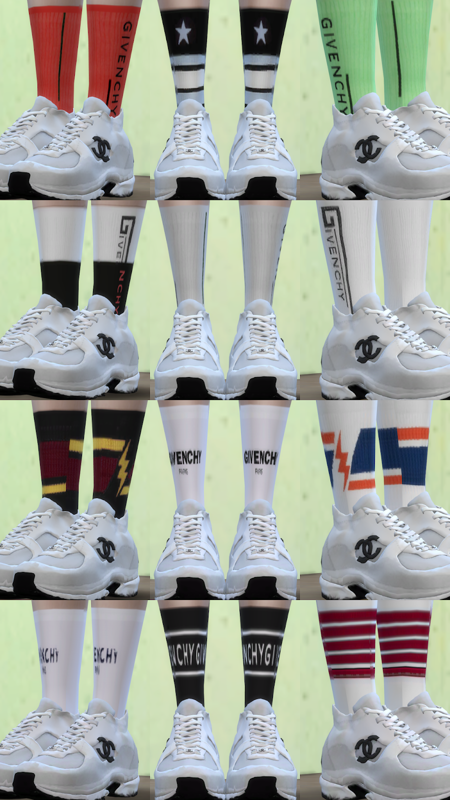 [RXS Sims 4 cc] Socks 01 - Givenchy