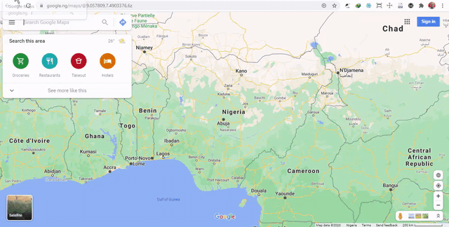 Geospatial Solutions Expert: Screenshots of Google maps at different ...