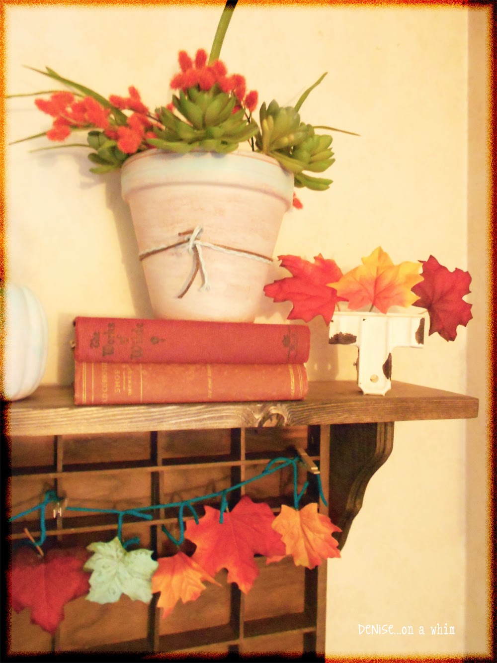 denise...on a whim: Rustic Fall Vignettes