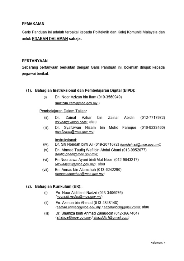 PANDUAN PDP JPPKK: PENGURUSAN DAN PELAKSANAAN LATIHAN INDUSTRI PANDUAN PDP JPPKK: PENGURUSAN DAN PELAKSANAAN LATIHAN INDUSTRI