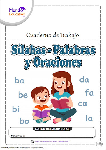 Cuaderno de Trabajo SÍLABAS, PALABRAS Y ORACIONES en formato PDF