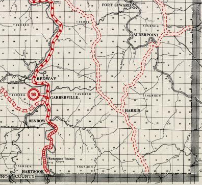 US Route 101 in Benbow, Garberville and Redway