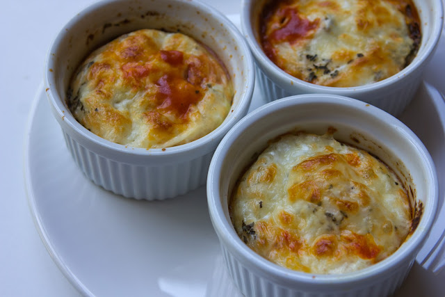 Haystacks & Champagne: Individual Breakfasts: Baked Eggs In Tomato Sauce
