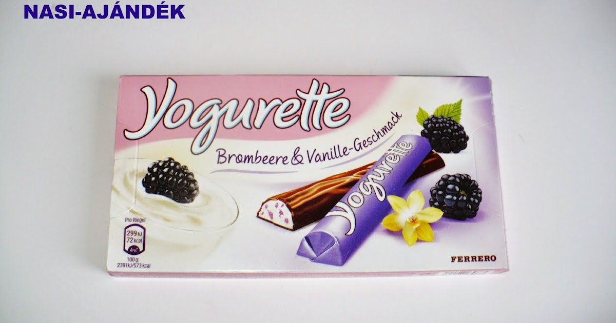 YOGURETTE BROMBEERE&VANILLE-GESCHMACK: SZEDRES-VANÍLIÁS CSOKIRUDAK