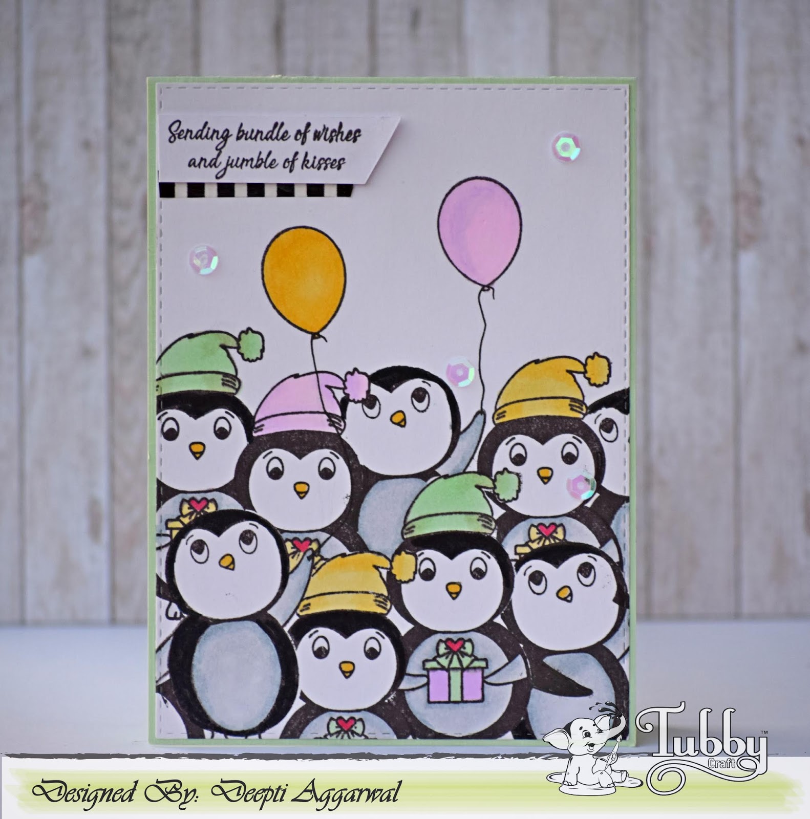 Tubby Craft - Penguin Love - Birthday Cards by Deepti