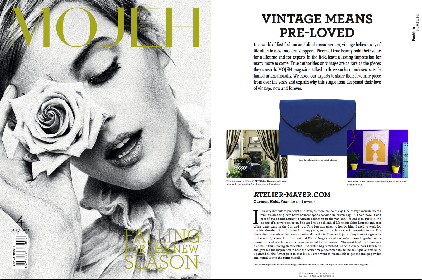 DECADES INC.: DECADES - MOJEH MAGAZINE SEPTEMBER ISSUE