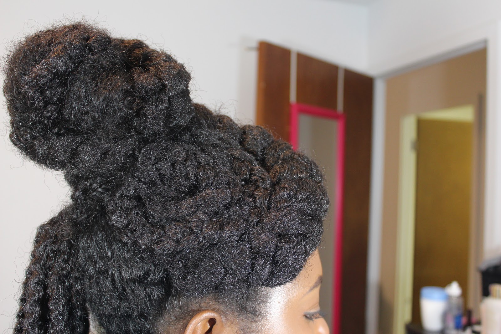 Miss Beauty Bunni: Natural Hair: Caribbean Queen Bun & Twists Up Do