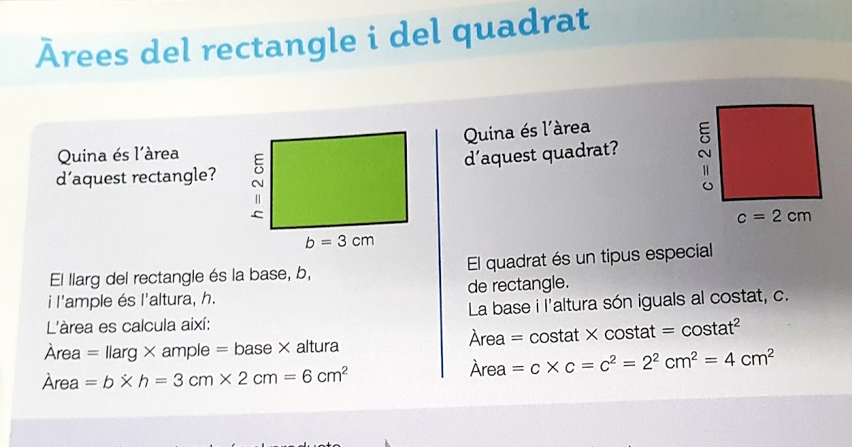 Tema 11: Àrees del rectangle i del quadrat