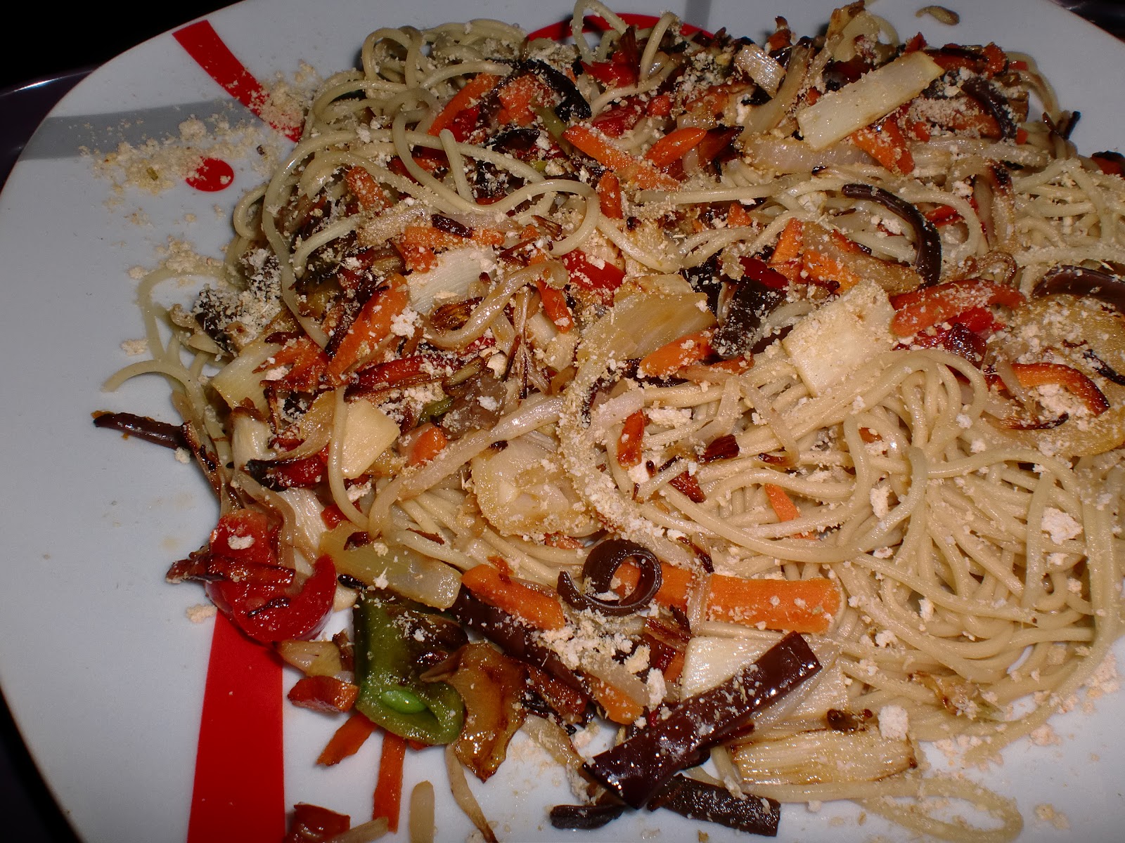 Cozinha da Jô: Massa chinesa com legumes salteados