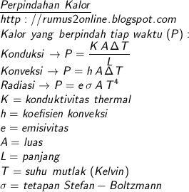 Rumus2 Fisika : Rumus Pemuaian Kalor dan Perpindahan Kalor