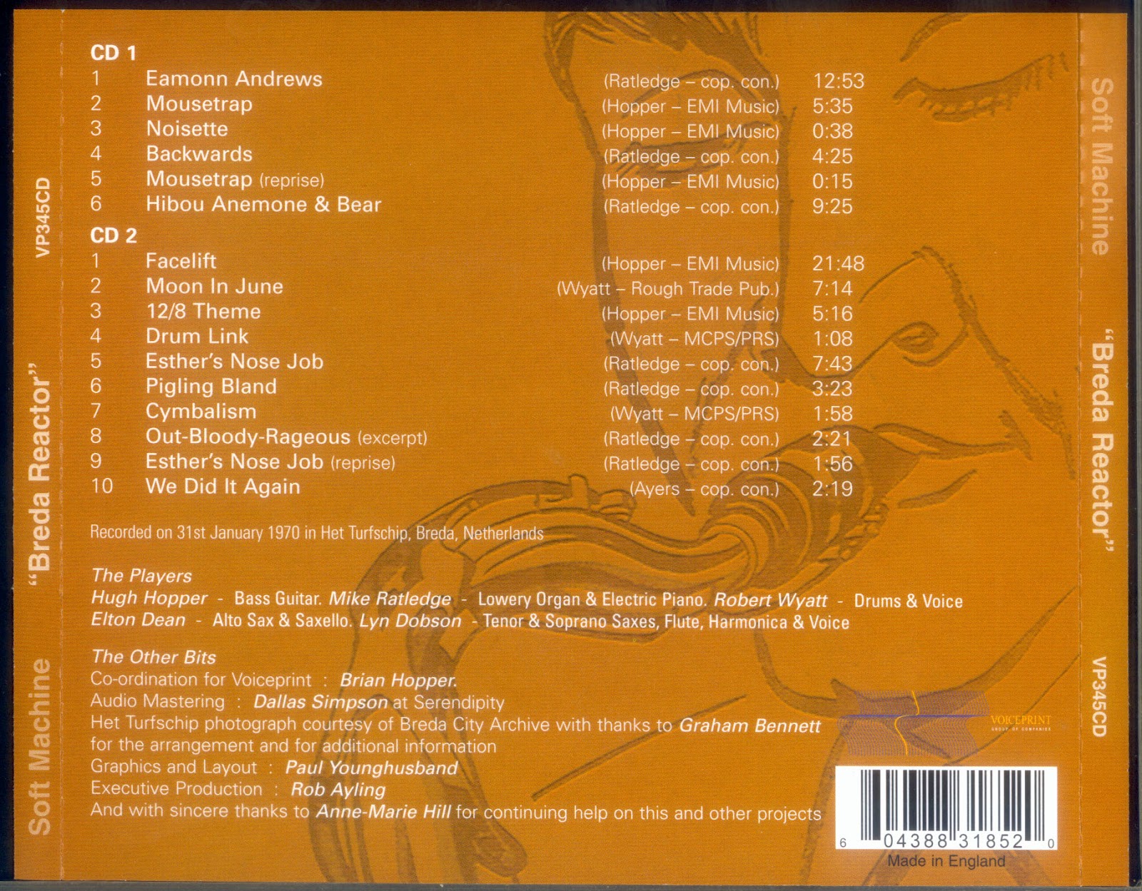 Hugh Hopper's Fender Jazz: SOFT MACHINE : Breda Reactor, Holland, 21/3/71.