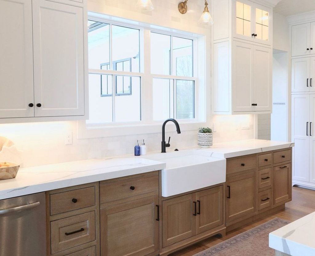 45+ Stylish Modern Farmhouse Kitchen Sink Ideas