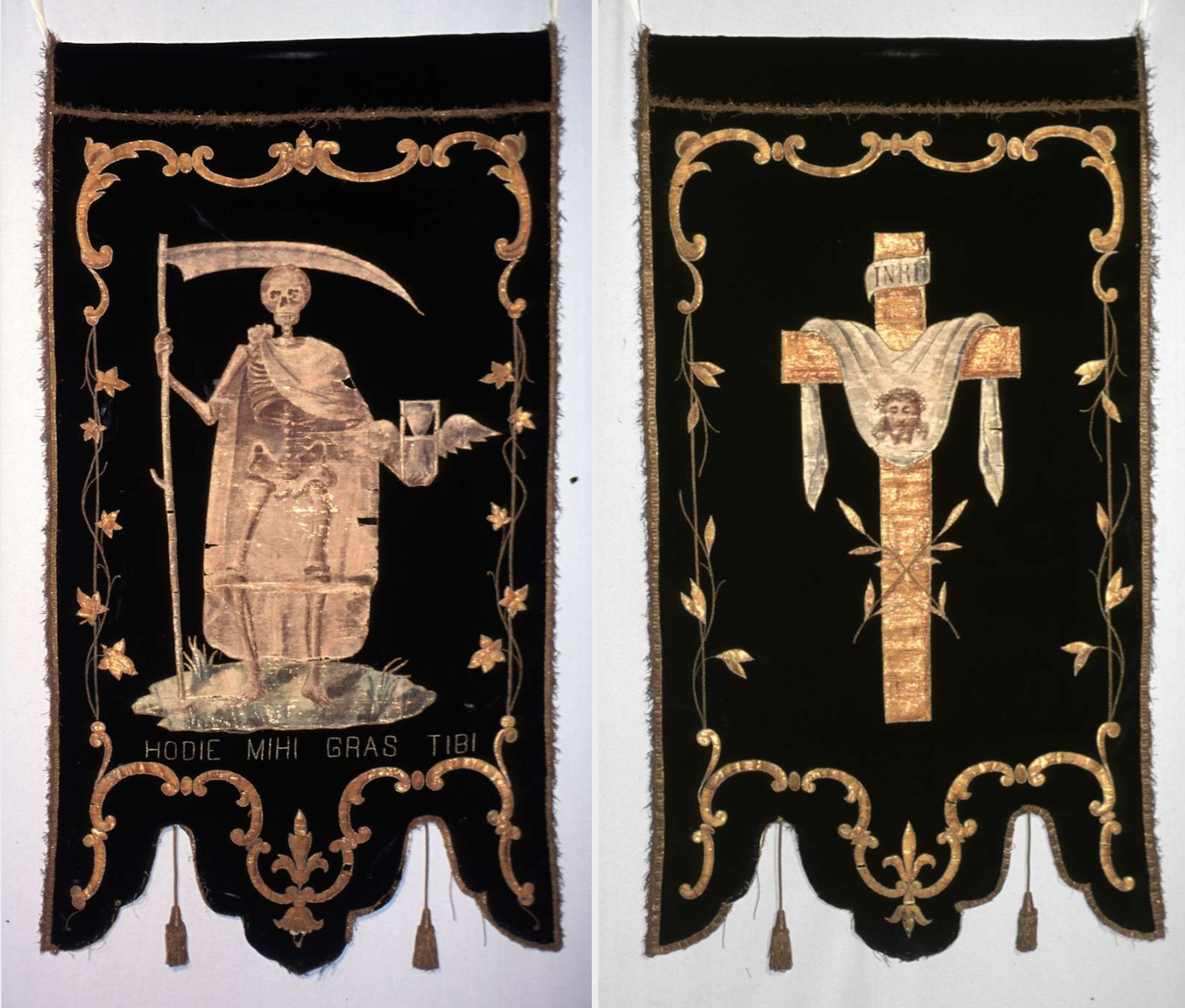 Funerary Processional Banners with Memento Mori ~ Liturgical Arts Journal