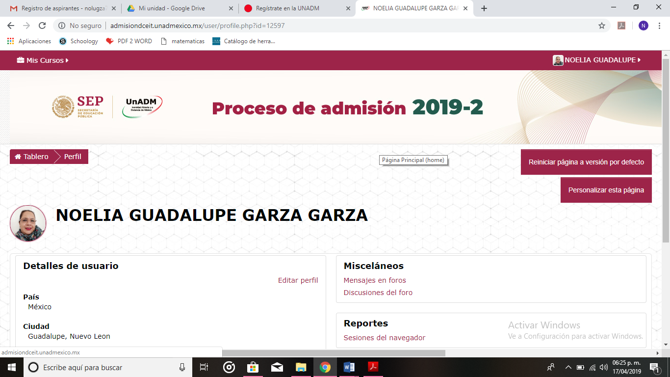 Noelia Garza Unadm Unidad 1 Sesión 1 Actividad 1