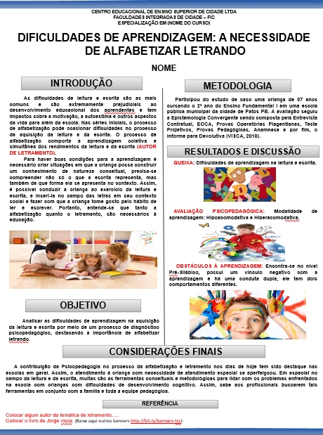 6 Modelos de Banners para defesa de TCC - Portfólio EAD