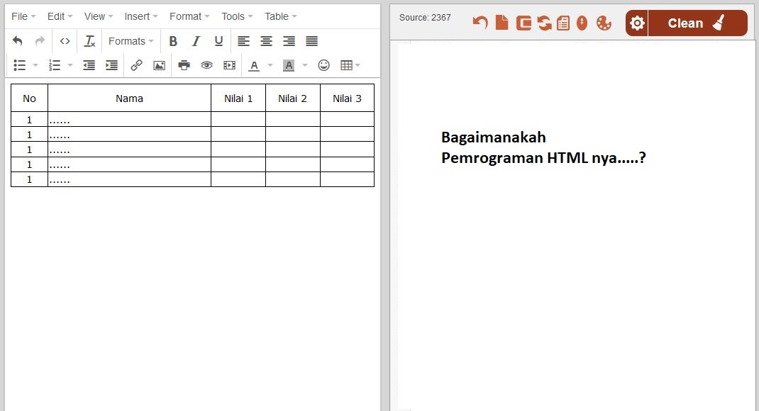 P06 Praktek Online - Pemrograman HTML - Tabel (Table) ~ Media Belajar ...