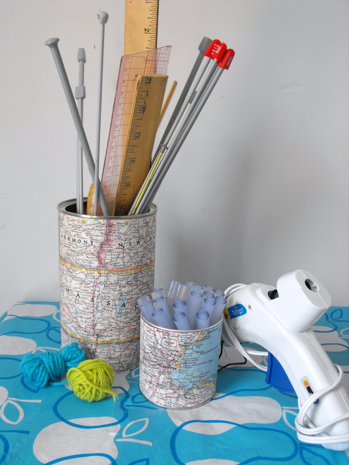 Ruby Murrays Musings: Ways with Vintage Maps - Recycled storage