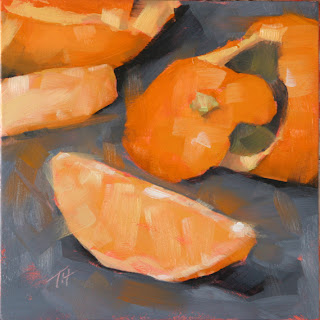 paintings by Trevor Howard: Orange Guts