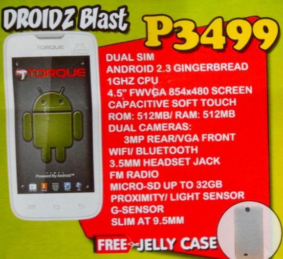 Torque DROIDZ Blast Specs and Price Spotted!