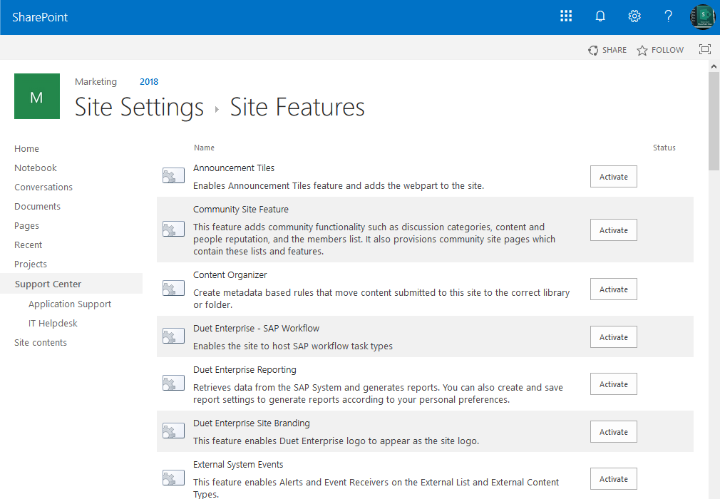 Sharepoint Online Get All Feature Using Powershell Sharepoint Diary